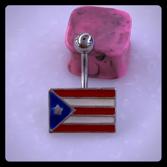 Jewelry | Puerto Rican Flag Belly Button Ring 14 Gauge New Navel Ring ...